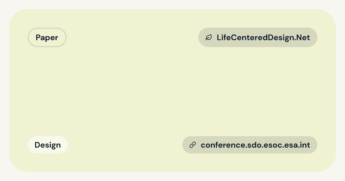 A life-centred design approach to innovation: Space Vulture, a conceptual circular system to ...